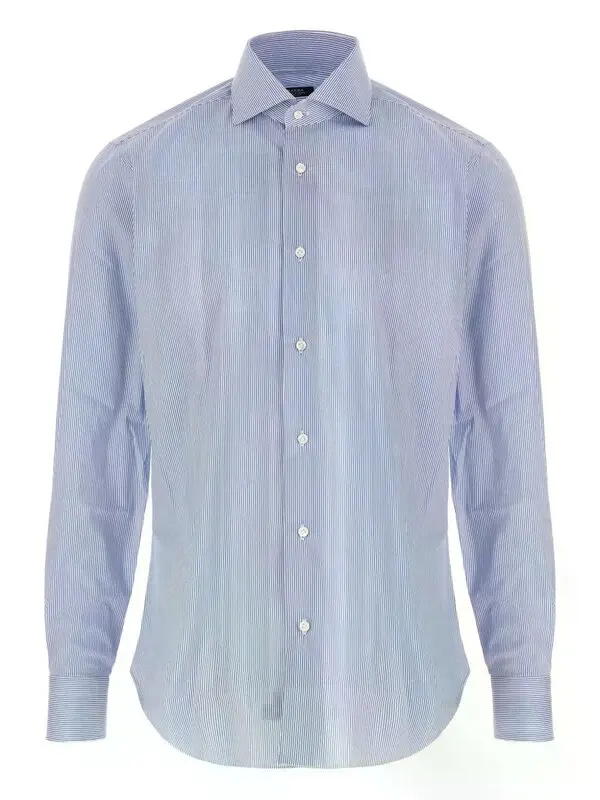 BARBA NAPOLI Striped Shirt - 02|blu